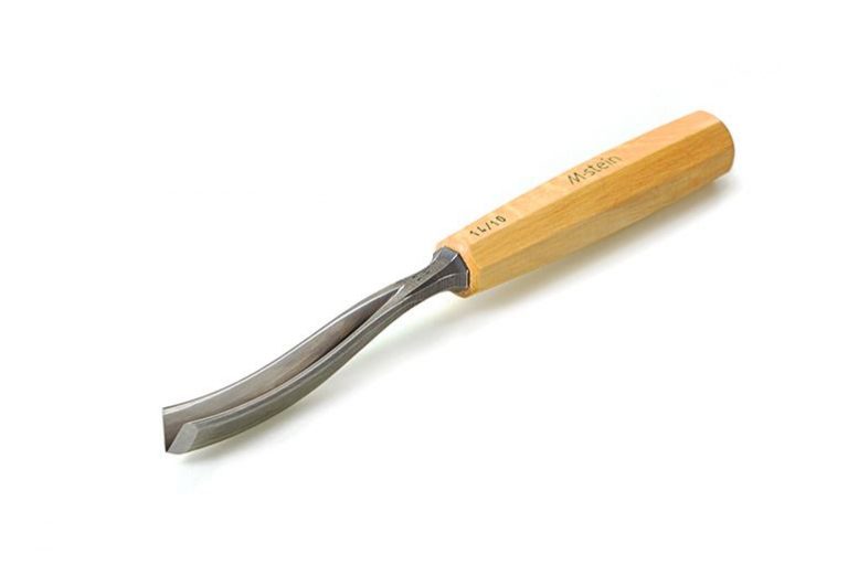 Bent woodcarving gouge M-stein, sweep 14. Tools for wood working.